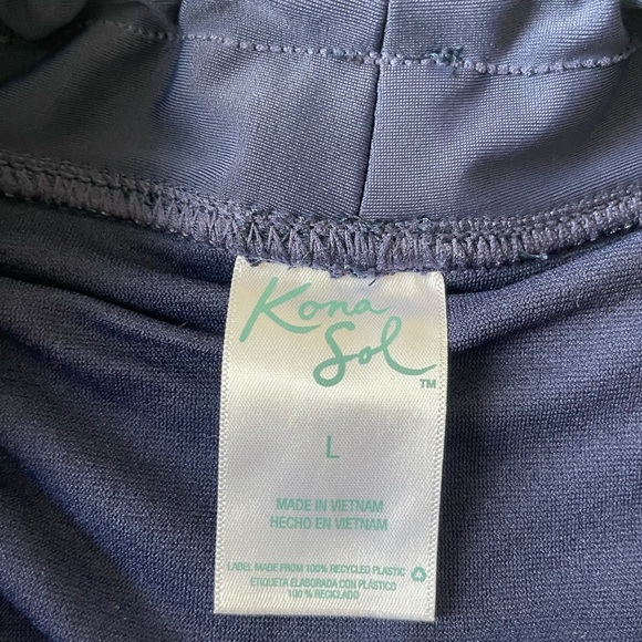 Kona Sol | Swim | Kona Sol Navy Blue Waist Tie Lined Swim Shorts | Poshmark